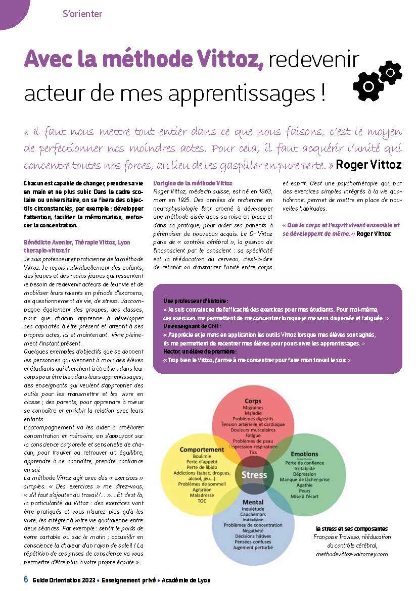 La méthode Vittoz | Devenir acteur de ses apprentissages